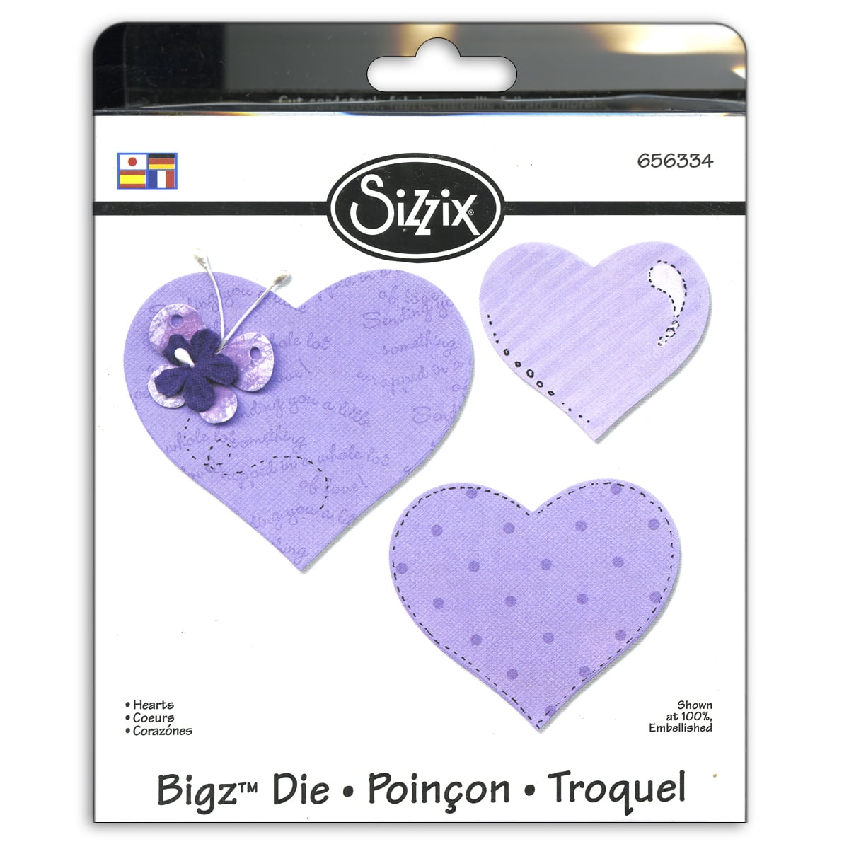 Sizzix Bigz Die 5.5"X6"-Hearts - Walmart.com - Walmart.com