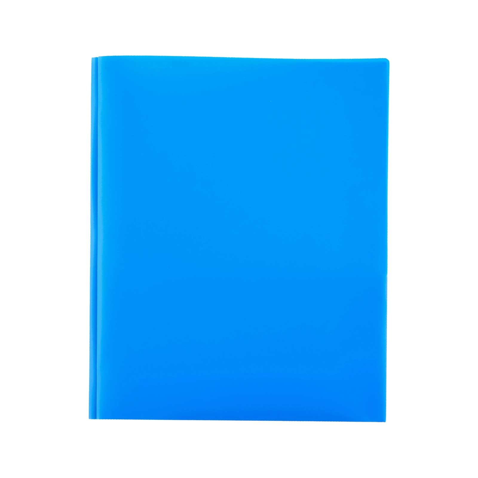 ZTTD 1Pc Blue Plastic Folders with Pockets and Prongs, 2 Pocket Plastic ...