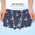 Boys Underwear - cartoon boat shark fins blue Soft 100% Cotton Boys ...