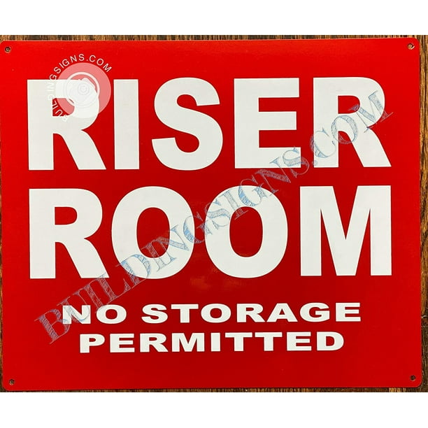 Riser Room Sign (RED Reflective, Aluminium 10X12,Rust Free) (ref-2201 ...