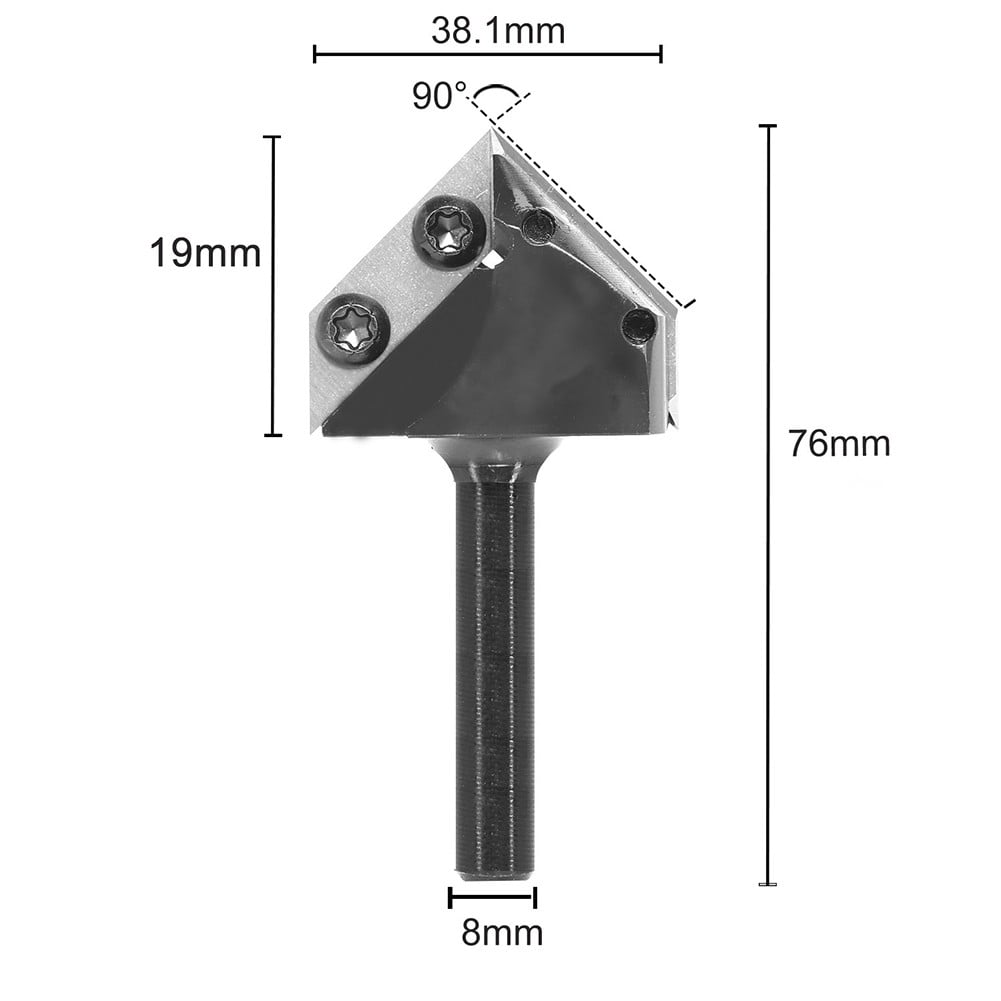 Milling Cutter 90 Degrees V Groove Router Bit Carbide Insert Wood ...