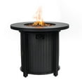 32" Propane Gas Fire Pit Table, 50000 BTU Round Steel Fire Pit for ...