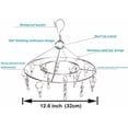 2 Pack Stainless Steel Round Hanging Drying Rack with 20 Clips for ...