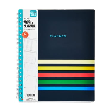 Pen+Gear Weekly Planner, 9" x 11", Navy Blue, July 2024 to June 2025 ...