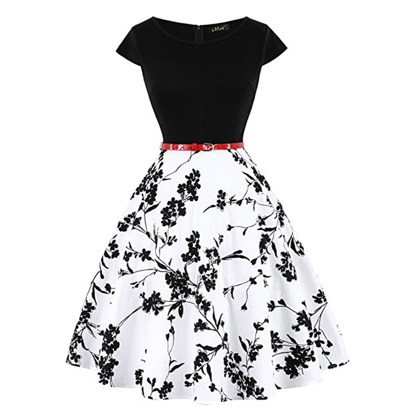 Click here for Pisexur Short Sleeve Round-Neck Dress Women Summer... prices