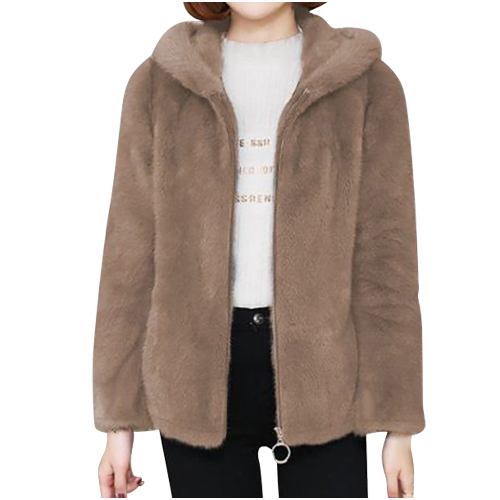 Click here for Aherbiu Plus Size Fleece Jacket Women Full Zip Hoo... prices