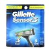 Gillette Sensor3 Razor Blade Refills for Men, 8 Count - Pivoting Head ...