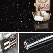 VEELIKE Black Granite Peel and Stick Countertops Contact Paper ...