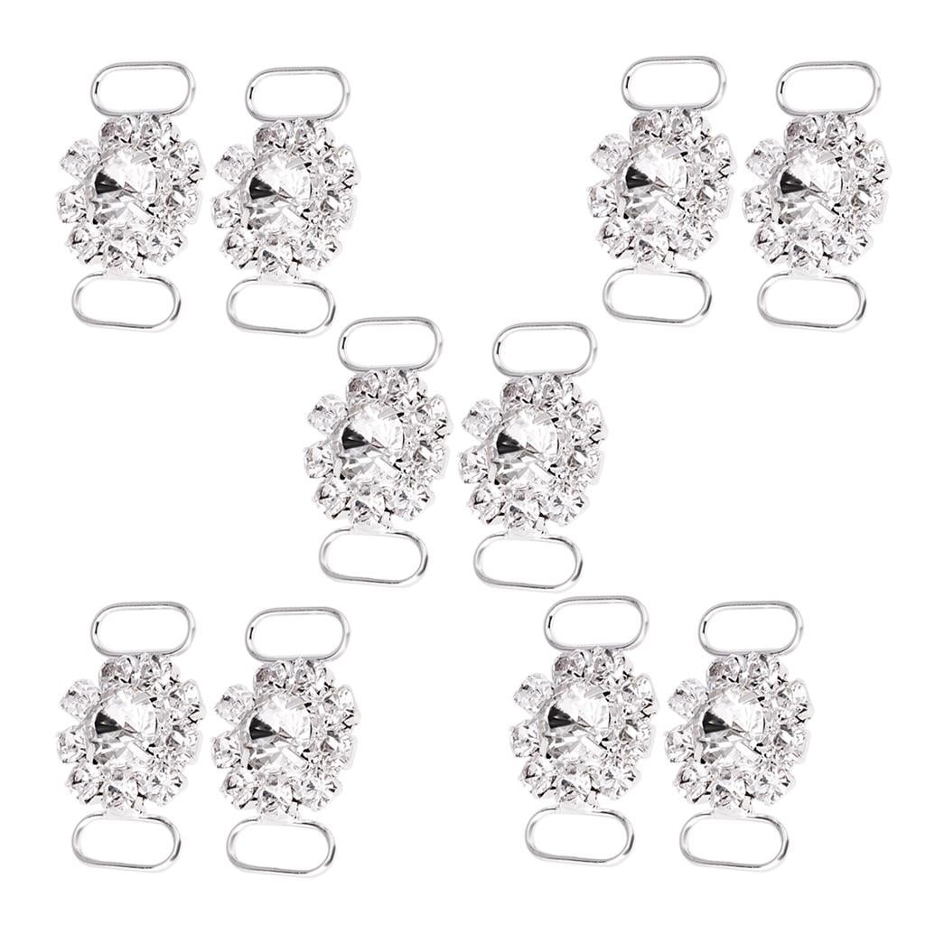 10x Diamante Crystal Connector Buckle For Dress Sewing - Walmart.com