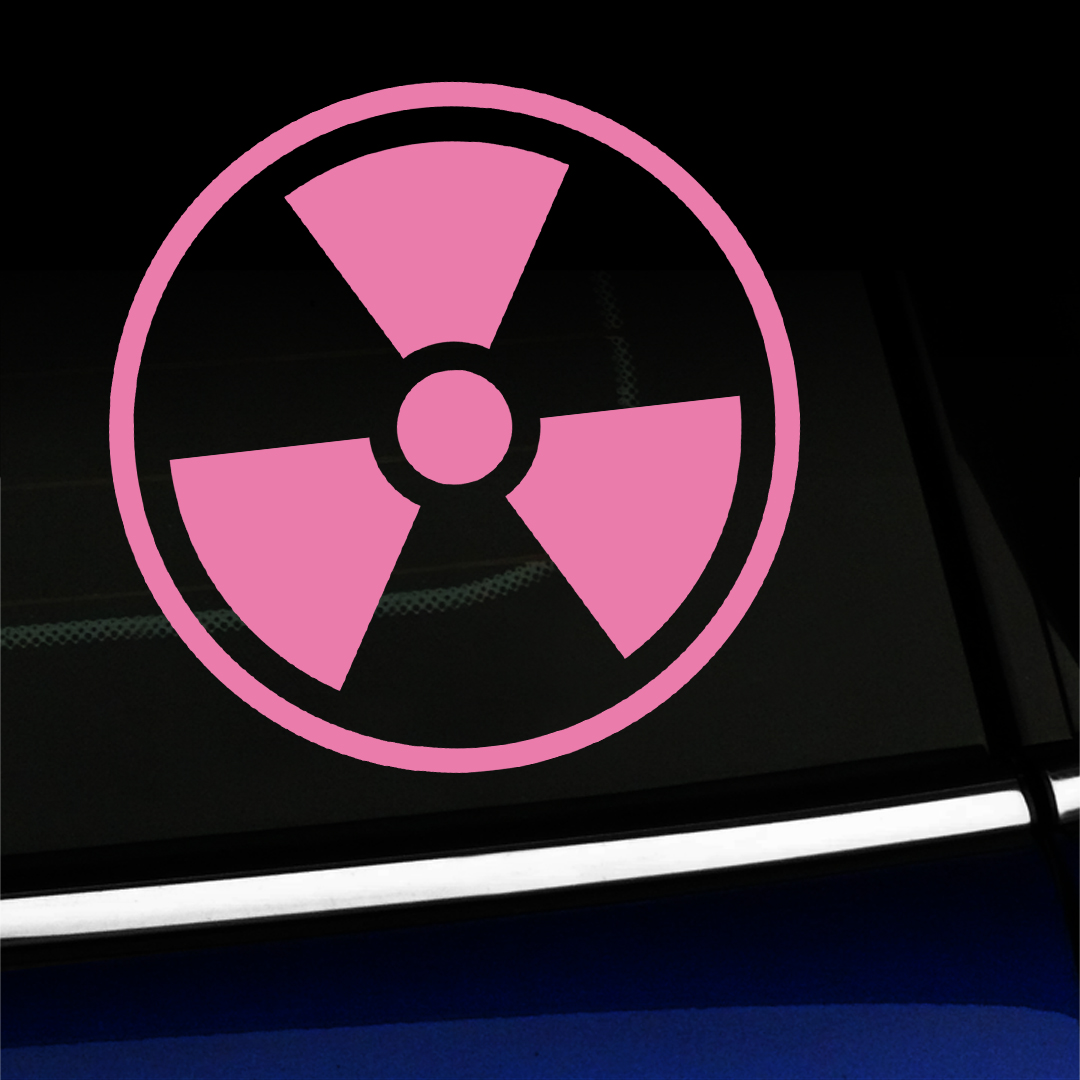 Nuclear Symbol - Vinyl Decal - Choose Color - [PINK] - Walmart.com