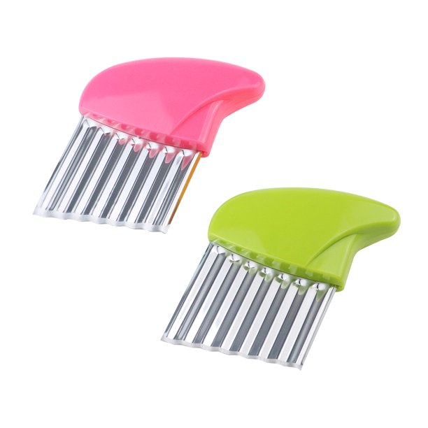 LC LICTOP Stainless Steel Potato Crinkle Cutter Wavy Chopper Vegetables ...