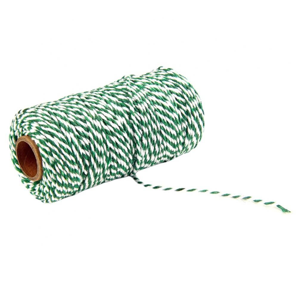 328 Feet(100m) Green and White Twine,Cotton Bakers Twine Cotton Cord ...