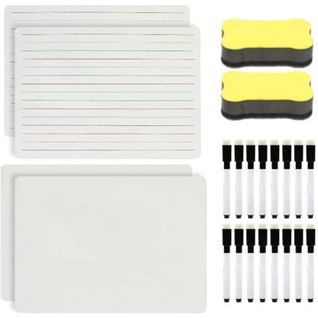 20 Pack Double Sided Dry Erase Lap Boards, A4 Mini Portable Cleaning ...