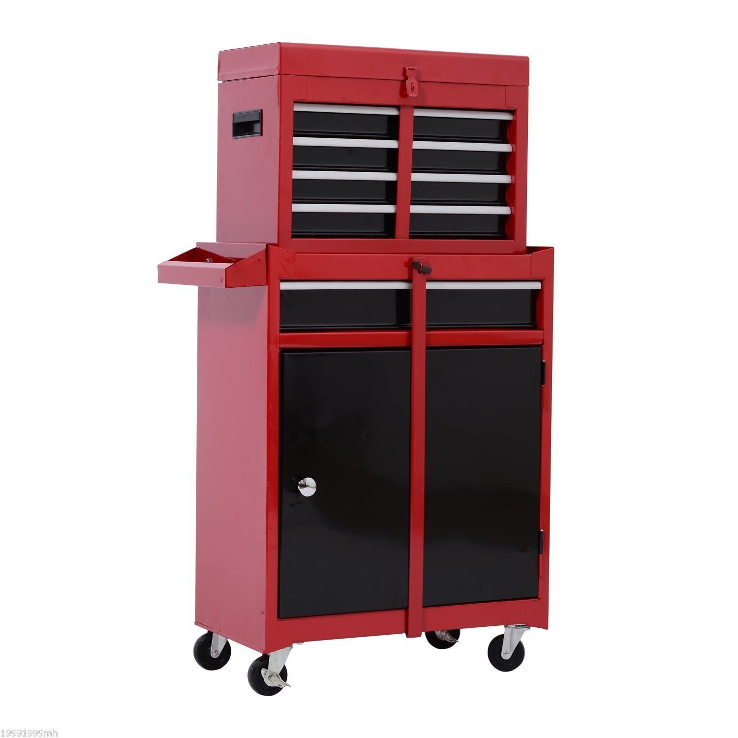 40-Inch 2-in-1 Rolling Tool Cart Wheeled Storage Cabinet Organizer with ...