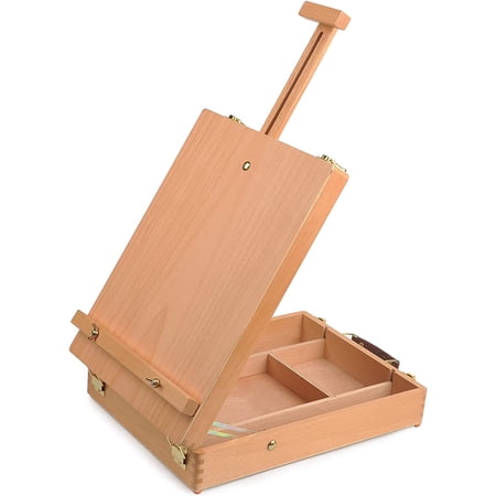 Adjustable Table Easel Painting Storage Box Easel Portable Wooden ...