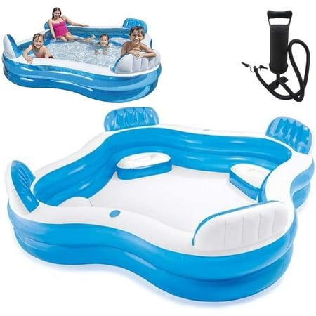 Swim Centre Family Pool with Seats Easy Set Swimming Pool Paddling Pool ...