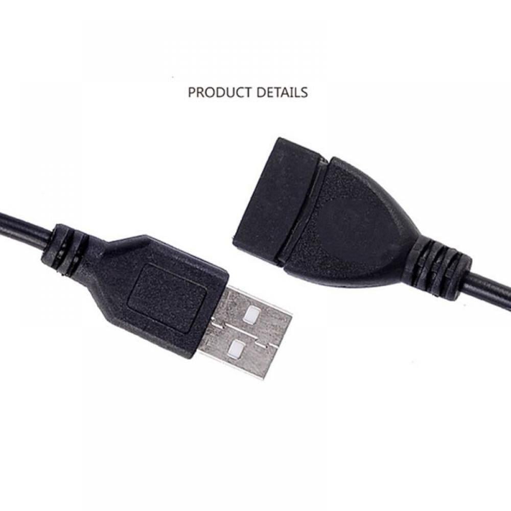 2 Pack Nylon Braided USB 2.0 Extension cable Extender Cord - A Male to ...