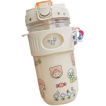 Smoothie Cups , Cute Girl Sippy Cup with Lid, Reusable Boba Cup Bubble ...