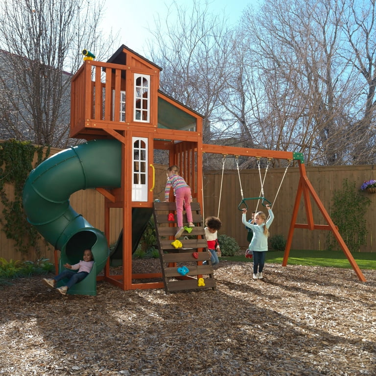 Kidkraft Skyway Resort Wooden Swing Set Dimensions at Liam Threlfall blog