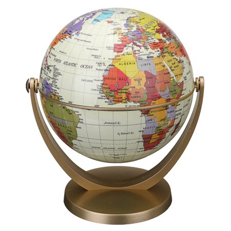 Rotating Desktop Globes Earth Ocean Globe World Geography Table Decor ...