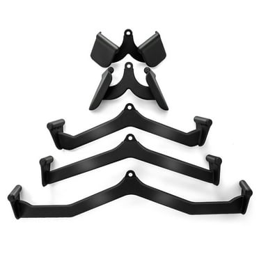 Gymax Cable Machine Attachment Set V-Shaped Press Down Bar, Tricep Rope ...