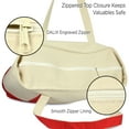 Dalix 22 Extra Large Cotton Canvas Zippered Shopping Tote Grocery Bag