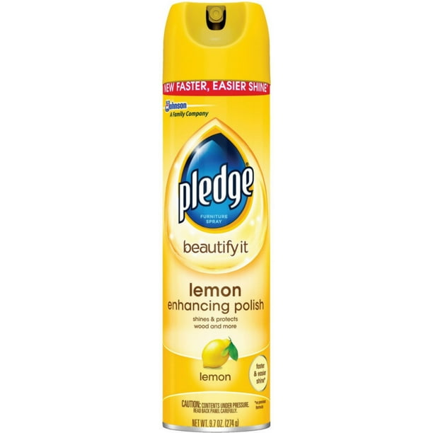 Pledge® Expert Care™ Lemon Enhancing Polish, Aerosol, Lemon, 9.7 oz ...
