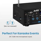 Moukey Theatre Amp, 100W, 2 Mic Input, Bluetooth, FM/MP3/USB/SD, Home ...