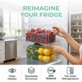 4 Pack Crystal Clear Freezer Storage Bins Stackable Plastic with ...