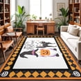Area Rug 5x8ft, Happy Halloween Gnome Cat Washable Rugs for Living Room ...