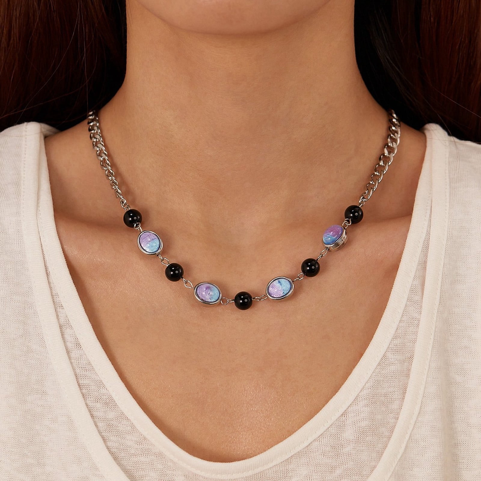 Collares minimalistas y modernos de acero inoxidable de estilo japonés ...