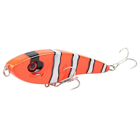 Becaristey Big Fish Bait Hard Sea Fishing Lure with 2 Hook 18cm 55g ...