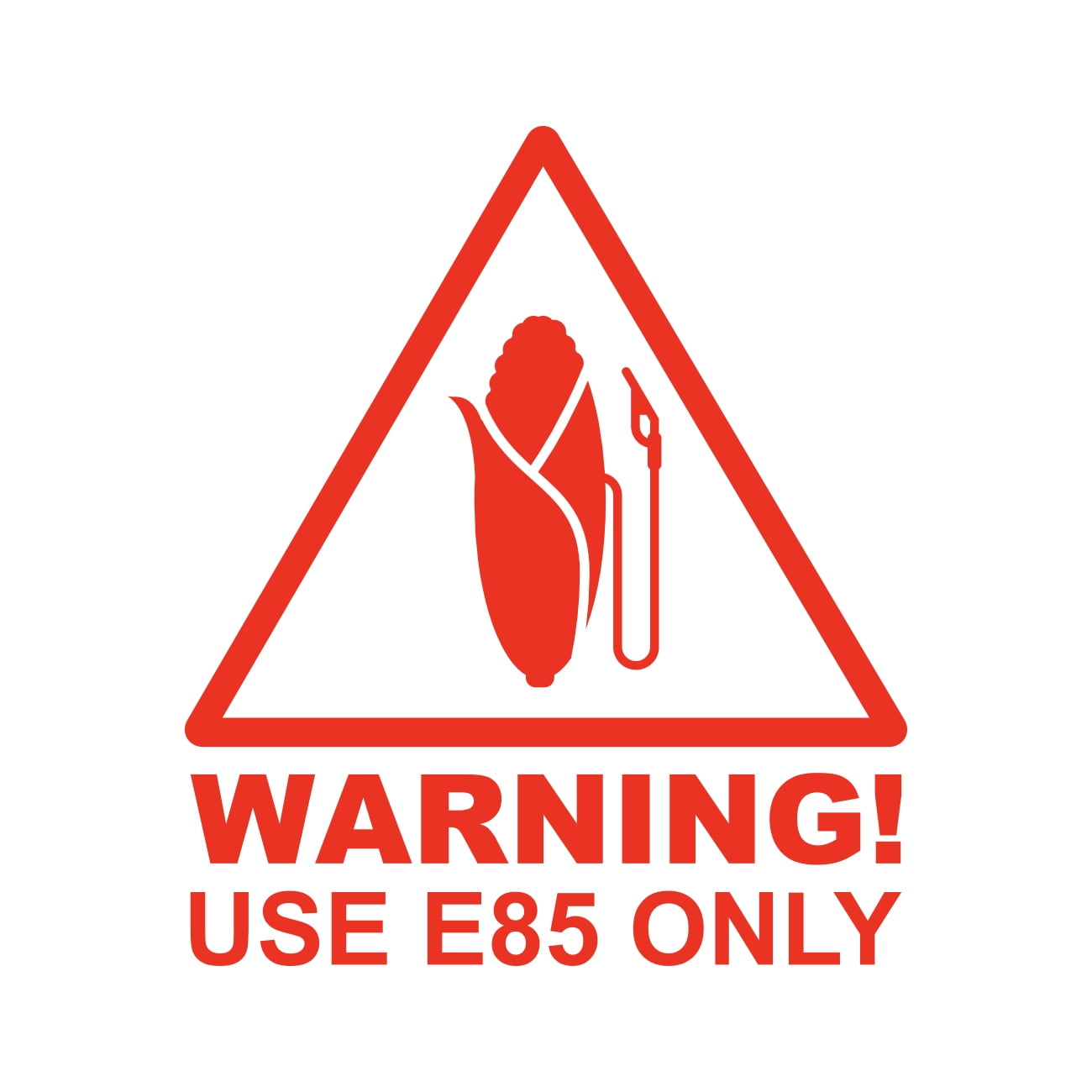 E85 Only Sticker Decal Die Cut - Self Adhesive Vinyl - Weatherproof ...