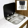 Miumaeov Portable RV Sink with Folding Faucet, Stainless Steel Basin ...