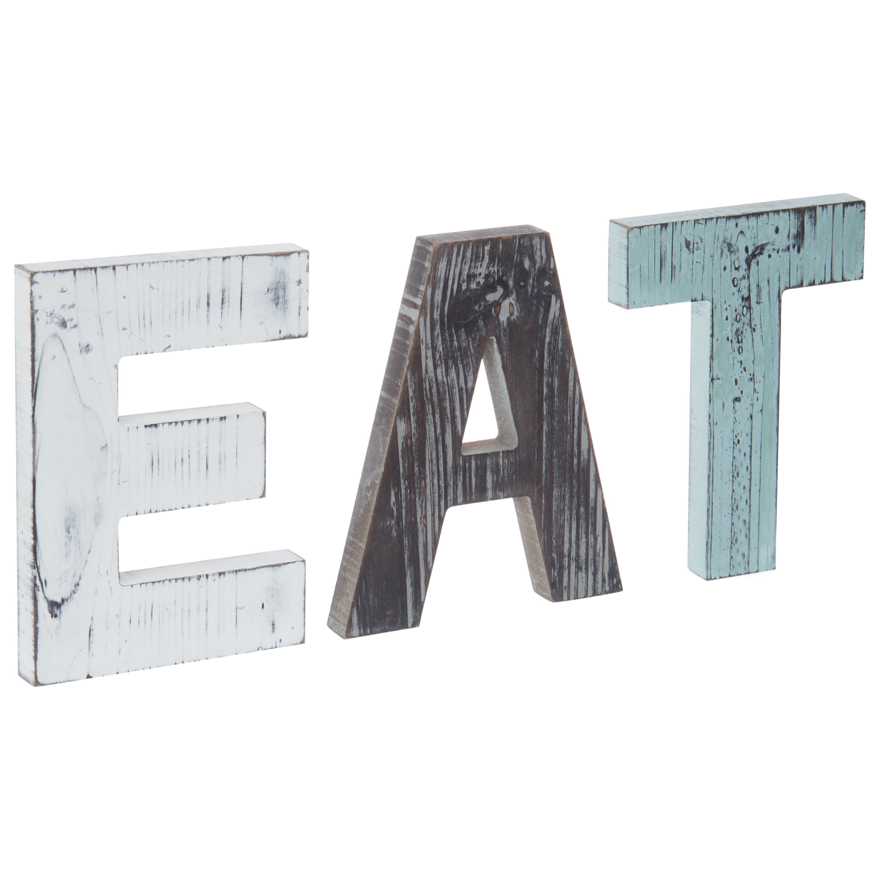 Buy MyGift Decorative Cutout Wooden EAT Letters Wall Mounted Signs ...