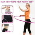 NETNEW Foldable Pink Hula Hoop, Portable Fitness Hoop for Adults and ...