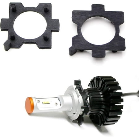 (2) H7 LED Headlight Bulbs Adapters Holders Retainers Compatible With ...