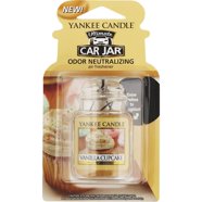 Yankee Candle Car Jar Ultimate Hanging Air Freshener, Leather - Walmart.com