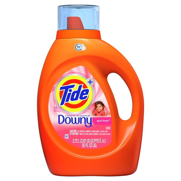 Tide Plus Downy April Fresh He, 59 Loads Liquid Laundry Detergent, 92 ...