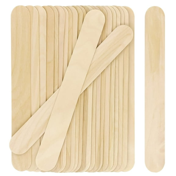 8'' Jumbo Craft Sticks - 90PCS Extra Large Natural Premium Wood, Ice ...