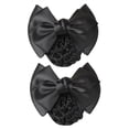2Pcs Hair Net with Bow Hair Bun Holder Women Hair Snood Net Bowknot ...