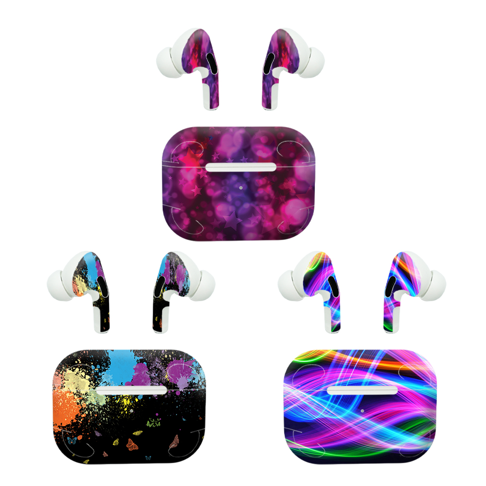 3 Pack Of Skin Decal Wrap Compatible With Apple AirPods Pro Sticker ...