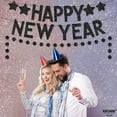 Katchon, Glitter Happy New Year Banner Black-Extralarge-10 Feet,No DIY ...