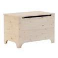 Pine Wood Storage Box, Large Rustic Wooden Chest, Blanket Toy Organizer ...