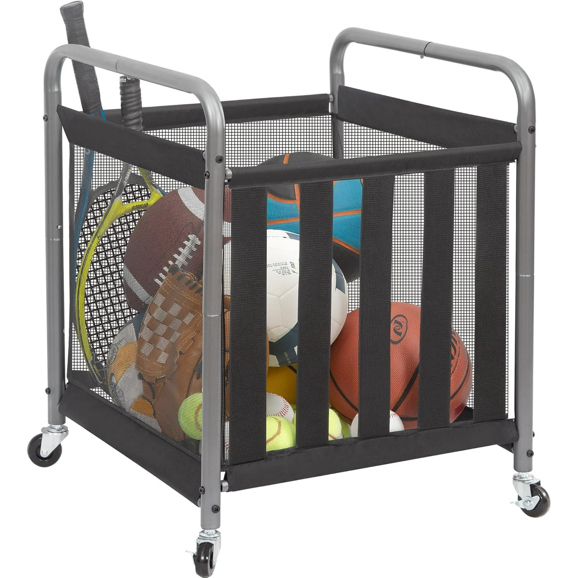 Click here for Erqilou Ball Storage Bin Rolling Sports Ball Cart... prices