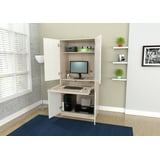 Inval America 4-Shelf Modern Wood Computer Desk in Washed Oak - Walmart.com
