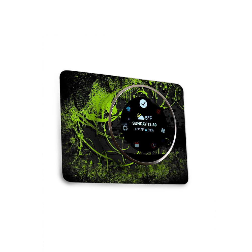 Skin Decal Wrap Compatible With Nest Thermostat Sticker Design Green ...