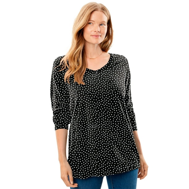 Woman Within Woman Within Womens Plus Size Perfect Printed Long