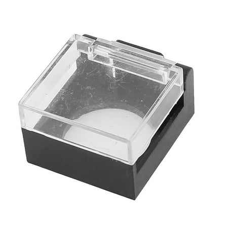 Black 16mm Clear Plastic Push Button Switch Guard Protector Cover ...