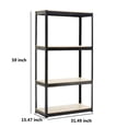 4 Tier Laminated Metal Shelving Unit Adjustable Garage Storage, Storage ...